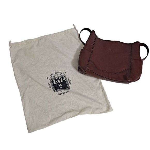 Frye | Bags | Frye Leather Purse Brown Hobo Bucket Bag Rockabilly ...